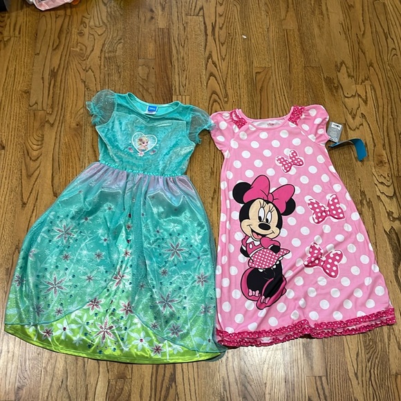 Disney | Dresses | Elsa And Minnie Mouse Nightgownscostume Size 8 Nwt ...